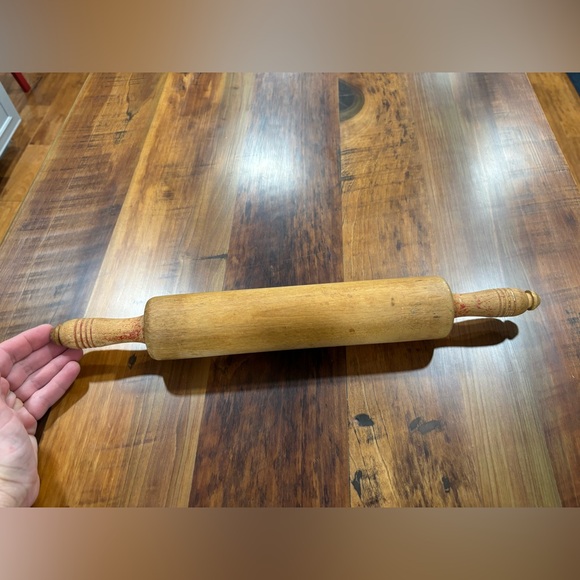 Kitchen | Vintage 194s Munising Wood Rolling Pin Turned Handles Usa ...